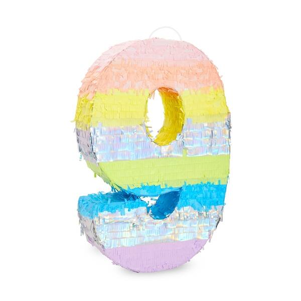 Large Number 9 Pinata for Girl's 9th Birthday Party Decorations ...