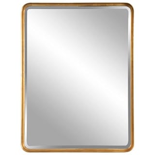 Wooden Framed Beveled Rectangular Wall Mirror - 40" - Gold - Bed Bath ...