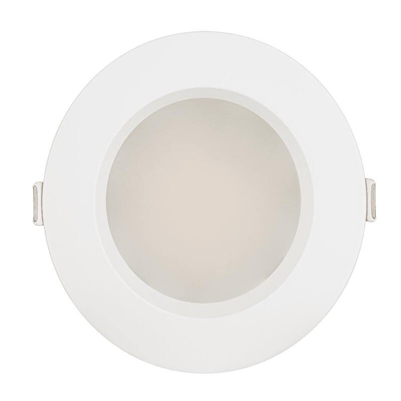 Goodlite 4" LED Regress Round Slim Recessed Fixture 15W, 120-277V Multi-Volt, Triac & 0-10V ...
