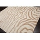 Hand Made Wool & Faux Silk Animal Print Modern Area Rug Ivory - Bed ...
