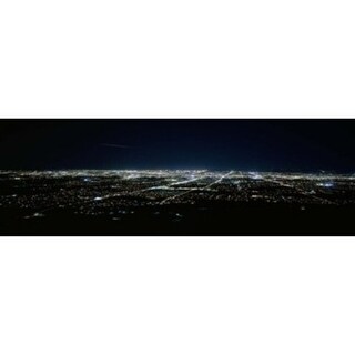Aerial View Of A City Lit Up At Night Phoenix Maricopa County Arizona ...