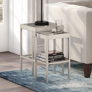 Alexis Metal/ Tempered Glass Nesting Tables - Bed Bath & Beyond - 31290445