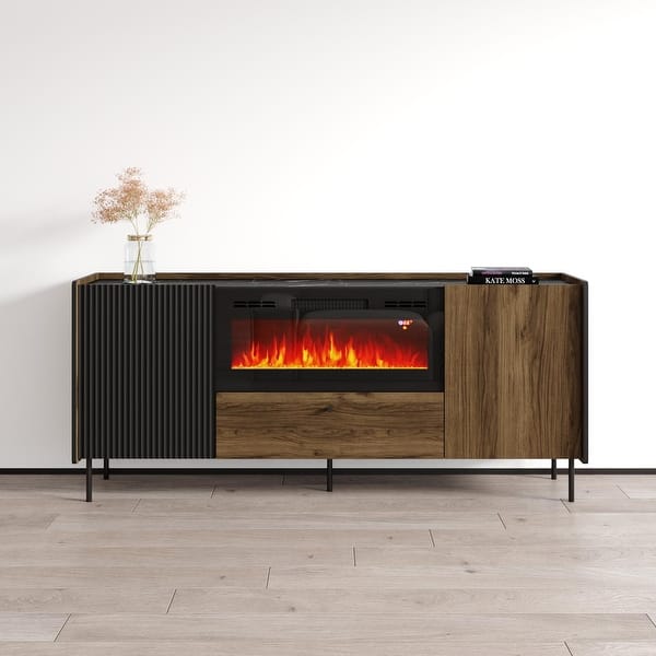 Brandy 180 BL-EF Fireplace Sideboard - Bed Bath & Beyond - 38321064