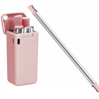 Collapsible Silicone Straws- Portable Reusable Drinking Straw - Bed ...