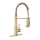 Single Handle Deck Mounted Spring Neck Pull Down Kitchen Faucet with ...