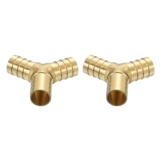 Brass Hose Barb Fitting Y Shaped 3 Way Connector Coupler - Bed Bath ...