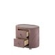 Damascus Bedside Cabinet Velvet Footstool Feature Piping Design Storage ...