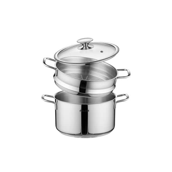Prime Cook 6.4 qt. Stainless Steel Steamer Pot with Lid - Bed Bath ...