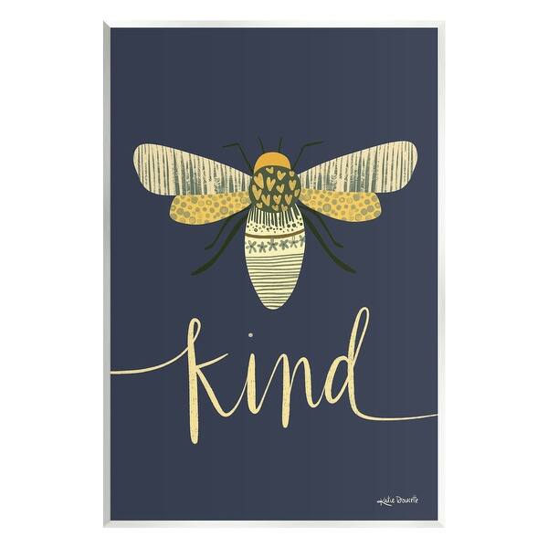 Stupell Patterned Insect Bug Kind Calligraphy Wall Plaque, Design By ...