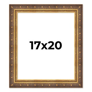 17x20 Frame Gold Real Wood Picture Frame inches Interior Frame Depth 1 ...