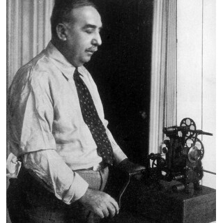 Edwin S Porter With An Early Model Of The Edengraph Movie Projector ...