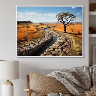 Designart "Landscape Australia Outback Spectrum IV" Landscapes Framed ...