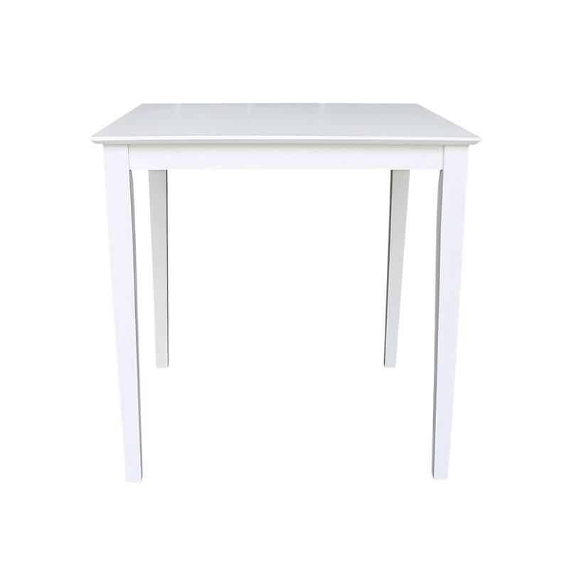 36 x 36 in. Solid Wood Counter Height Dining Table with 2 X-back Stools ...