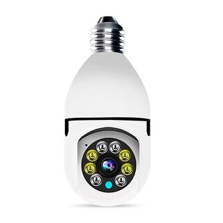 Security Camera Light Bulb 360° Home Cam Wireless Waterproof Monitor ...