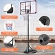 Portable Basketball Hoop System Stand Height Adjustable 7.5ft - 9.2ft ...