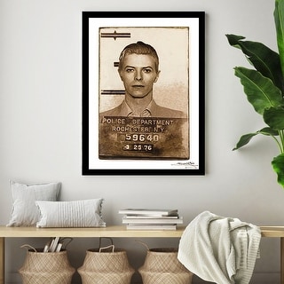 David Bowie 1976 Mugshot - 14x18 Framed Print Artwork - Bed Bath ...