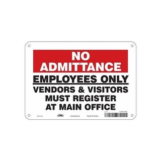 Condor Safety Sign,7 inx10 in,Polyethylene 472F93 - 1 Each - Bed Bath ...