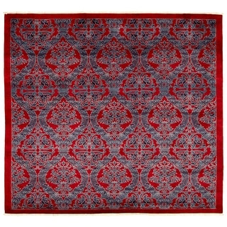 ECARPETGALLERY Hand-knotted Pak Finest Red Wool Rug - 5'11 x 5'5 - Bed ...