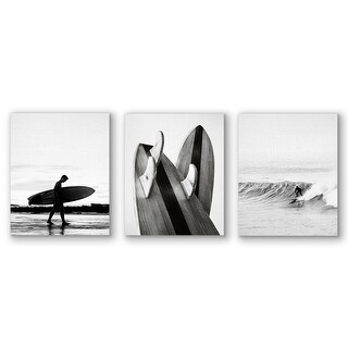 Americanflat - Coastal Wall Art Set - Surf Boy, Wooden by Gal Design ...