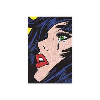 Green Eyes Crying Girl Print On Acrylic Glass by Allyson Gutchell - Bed ...
