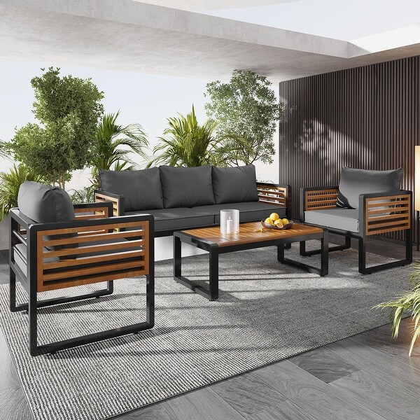 Wood frame outdoor sofa store