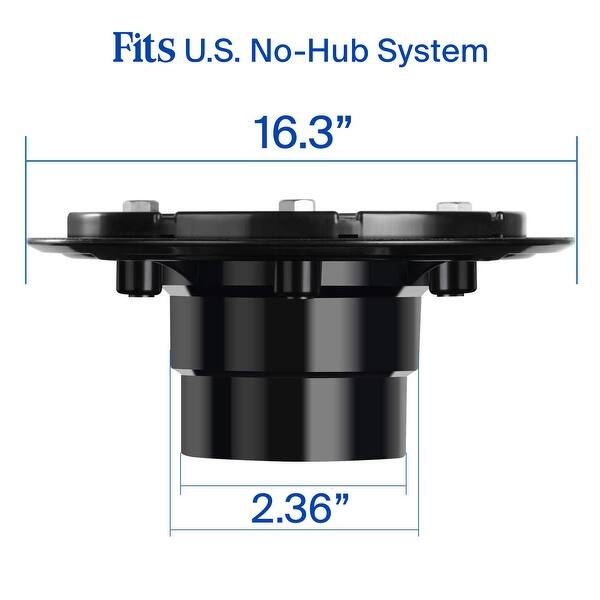 2 in IXIR PVC Drain Base For Linear Shower Drain Installation - Black ...