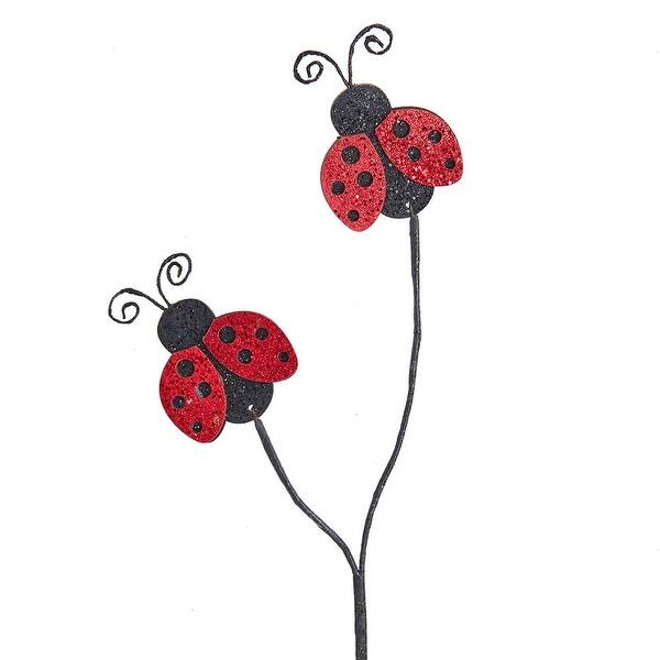 Pack of 24 Red and Black Artificial Ladybug Wooden Pick 21" - Bed Bath ...