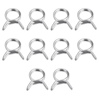 Double Wire Spring Hose Clamp, 10pcs 304 Stainless Steel 9mm Spring ...