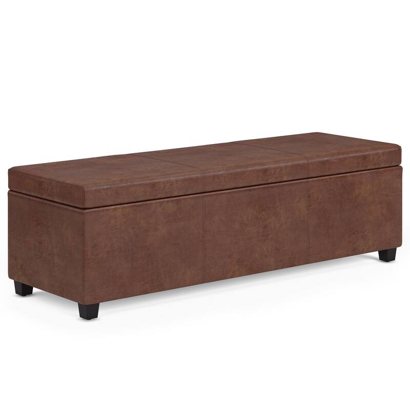 Wyndenhall Franklin 54 Inch Wide Contemporary Rectangle Storage Ottoman