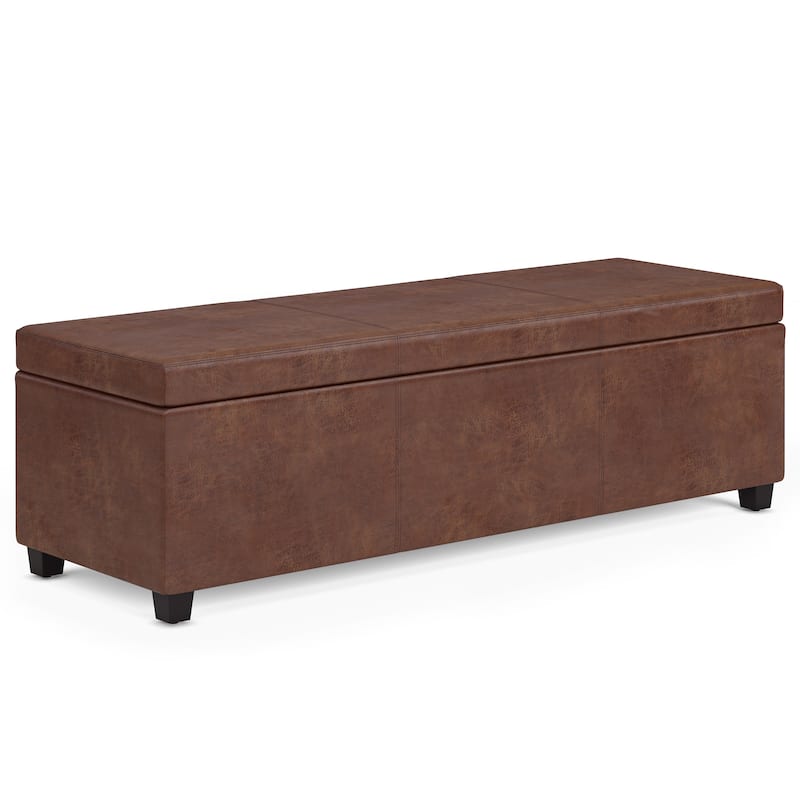 Wyndenhall Franklin 54 Inch Wide Contemporary Rectangle Storage Ottoman