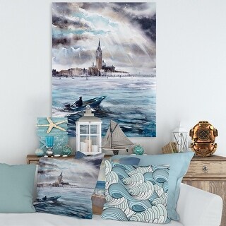 Designart "Storm Over Venice In Italy" Nautical & Coastal Canvas Wall ...