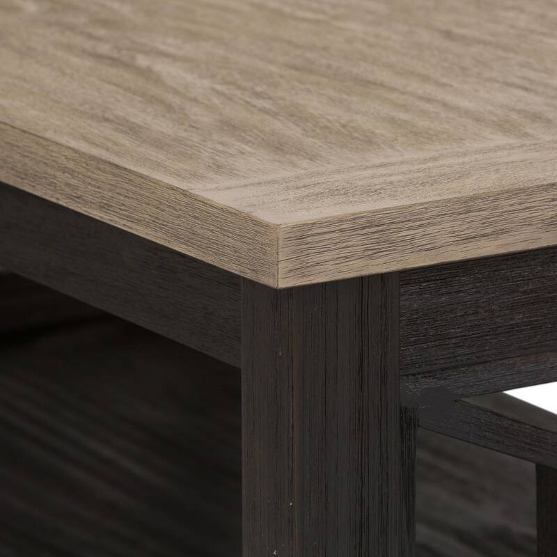 Heatherbrook Charcoal and Ash 3 Piece Set (1-Cocktail 2-End Tables ...