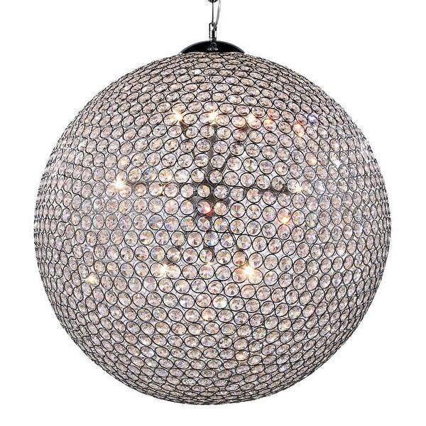 Elegant Lighting V2102D24/RC Cabaret 12 Light 24" Wide Crystal Pendant ...