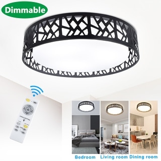 BvenuBigLite 18.5 Inches Dimmable Ceiling Light Remote Control 35W LED ...