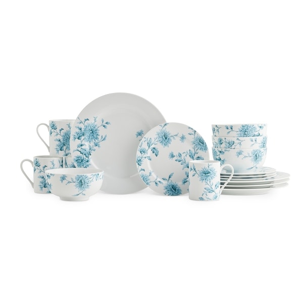 Sango Kaya Blue 16 Piece Stoneware Dinnerware Set, Service for 4 - Bed Bath & Beyond - 23567159