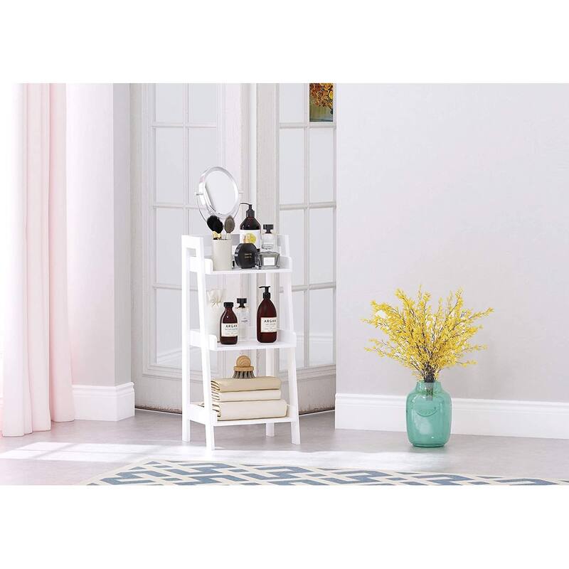 UTEX 3-Tier Ladder Shelf, Bathroom Shelf Freestanding, 3-Shelf ...