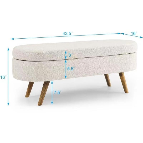 Storage Bench Upholstered Settee Bench Ottoman Bench for Bedroom Living ...