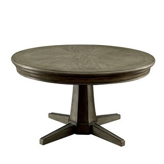 Round Interchangeable Game Table with Pedestal Base, Gray - Bed Bath ...