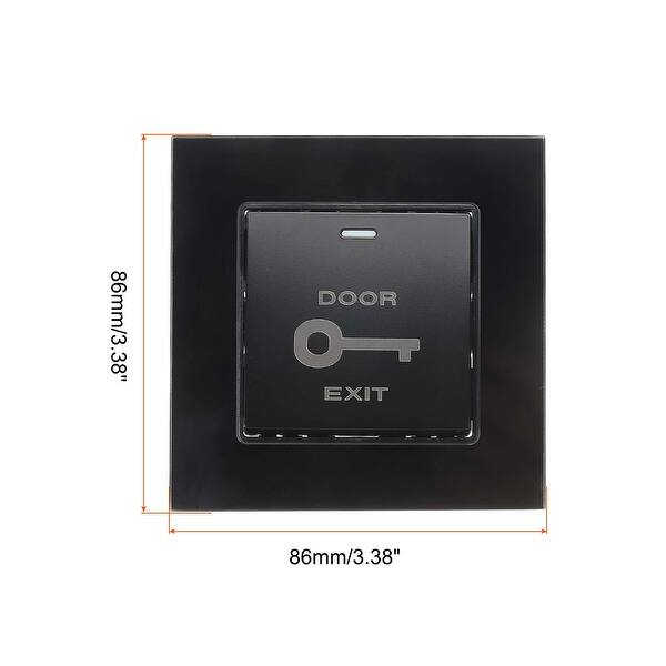 Exit Release Button Switch Resettable 1 Gang 1 Way Glass & PC Panel ...