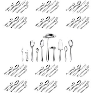 72-Piece Silverware Set, Stainless Steel Flatware Set for 12 - Bed Bath ...