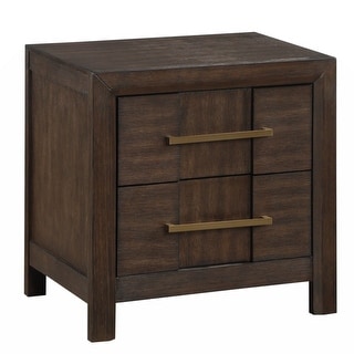 Kenzo Modern Style Nightstand Made with Wood in Walnut - Bed Bath ...