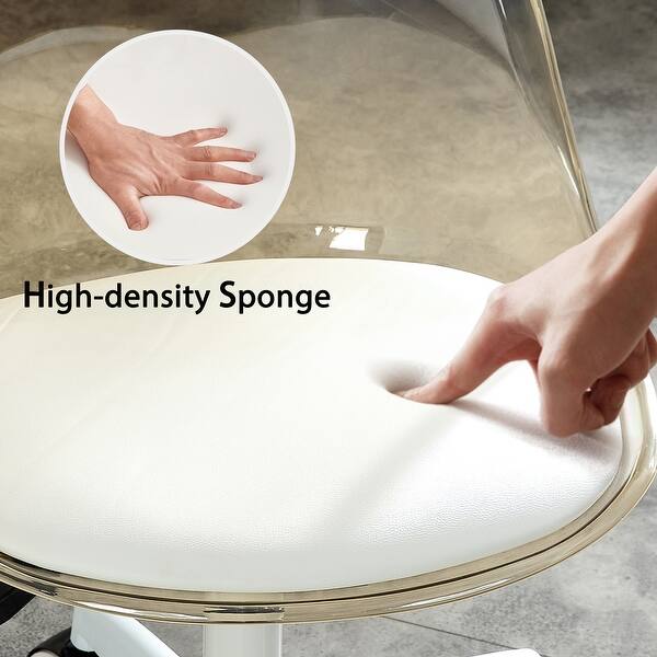 Brown Plastic Swivel Chair for Modern Home Office and Living Spaces ...