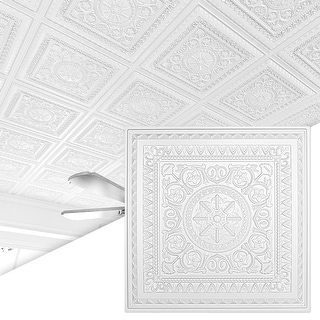 Art3d 2x2ft PVC Decorative Ceiling Tile,Drop In 3D Ceiling Panel,12Pcs ...
