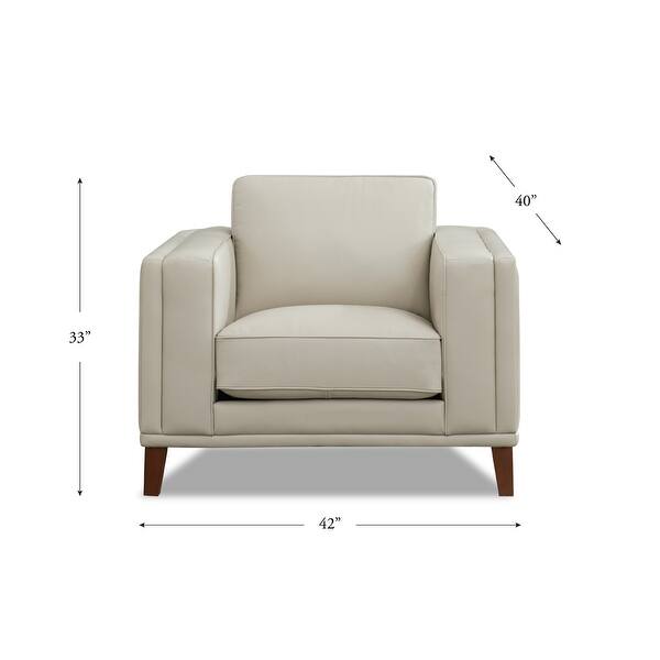 Hydeline Lyon Top Grain Leather Chair - Bed Bath & Beyond - 36226409