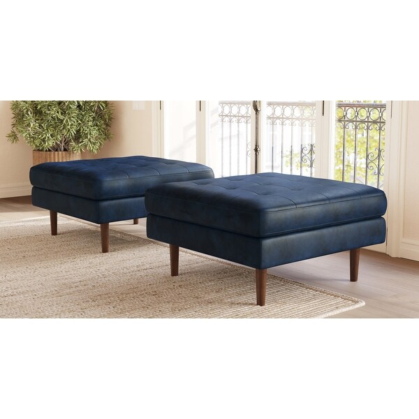 Poly Bark Napa Ottoman Full Grain Genuine Italian Leather Bed Bath Beyond 31459298