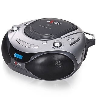 Axess Portable CD/MP3 Boombox with AM/FM Stereo and Aux Input - Bed ...