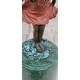 Bronze Metal Figure Of Young Fairy Angel Winged Girl On Green Marble ...