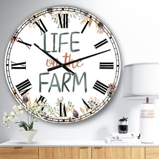 Designart 'Life On The Farm' Large Cottage Wall Clock - Bed Bath ...