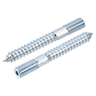 Hanger Bolts, Double Head Dowel Screw for Wood Furniture - Silver Tone ...