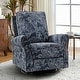 Roderich Farmhouse Floral Print Swivel Rocker Recliner with Rolled Arms ...